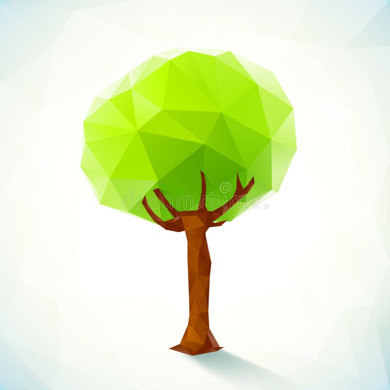 Polygon tree stock vector. Illustration of color, polygonal - 49639848