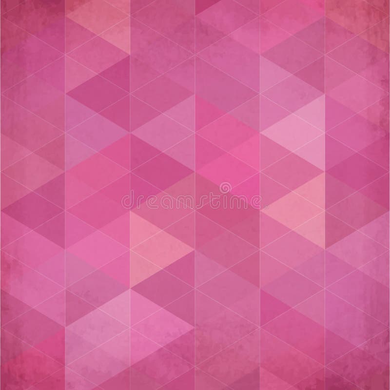 Abstract Triangles Vintage Vector Pink Background Stock Vector ...