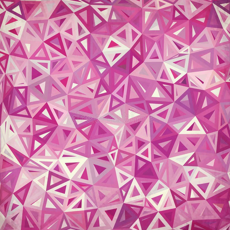 Abstract Triangles Vintage Vector Pink Background Stock Vector ...