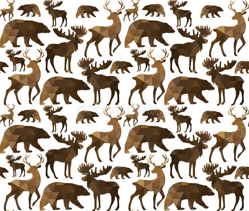 Abstract Triangular Animal Seamless Pattern Stock Vector - Illustration ...