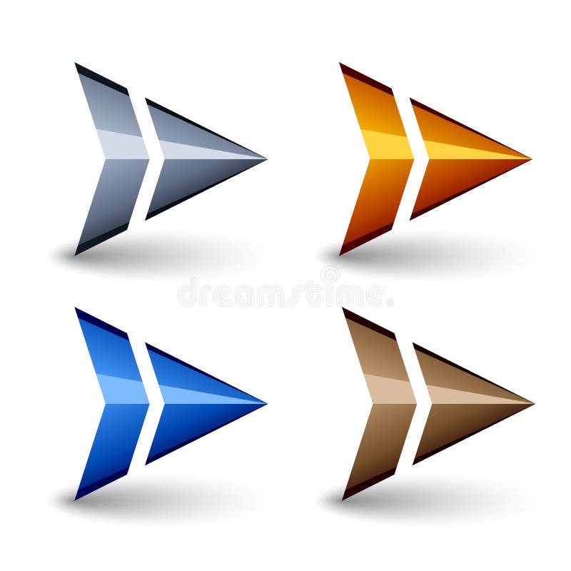 Abstract Triangular Arrow Symbol Stock Vector - Illustration of object ...