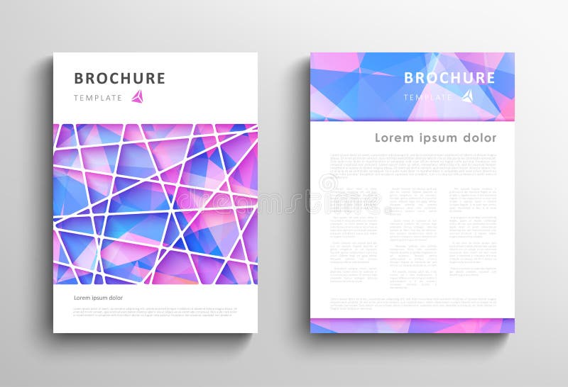 Abstract Triangular Brochure Design Template Stock Vector ...