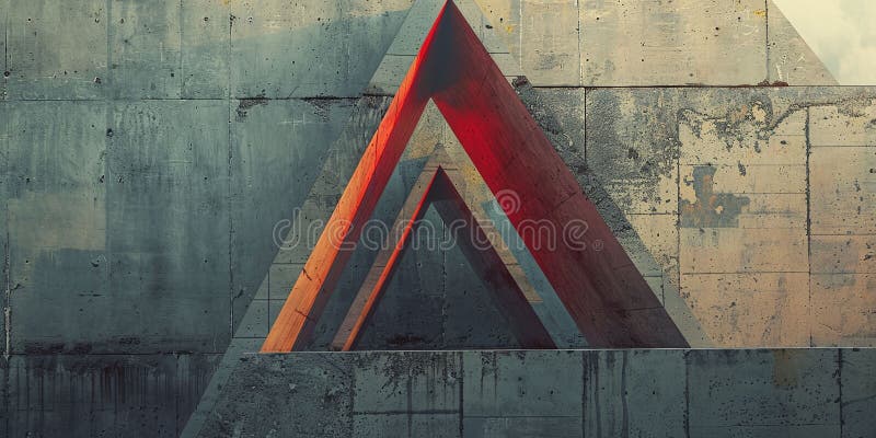 Abstract Triangular Forms On Concrete Stock Image Image Of Geometry Contrast 328078621