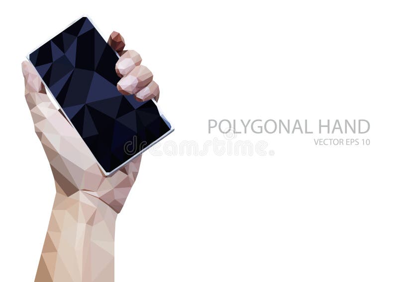 Abstract Triangular Hand Telephone Stock Vector - Illustration of ...