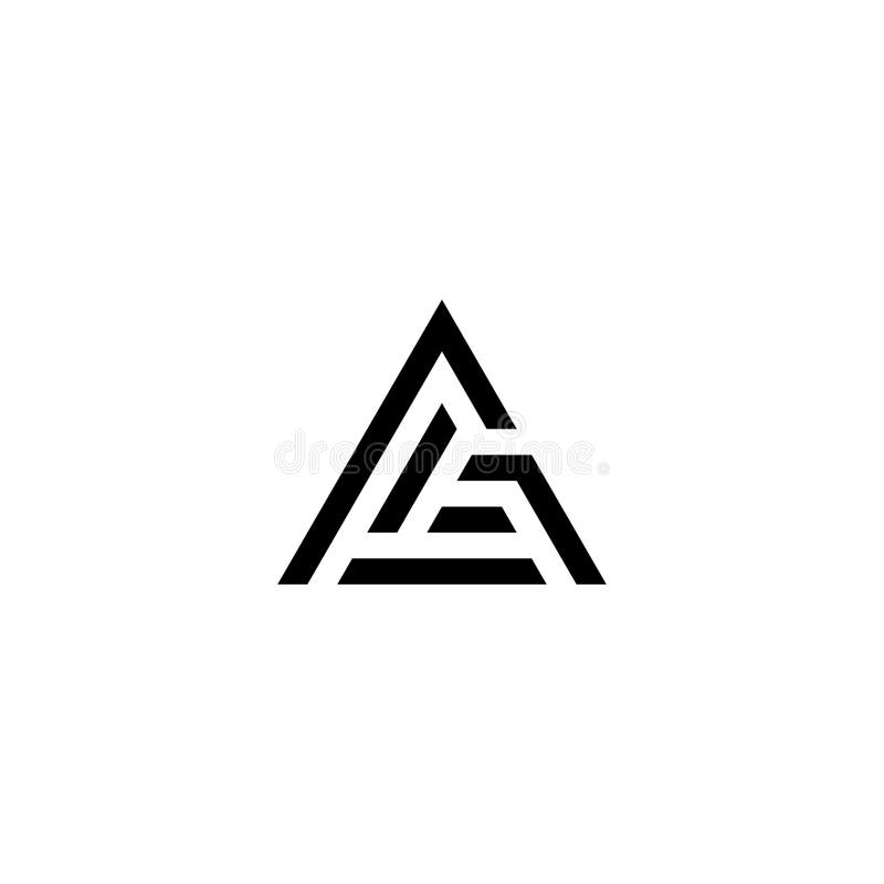 Abstract Triangular a Logo Design with Maze-Like Geometry Stock ...