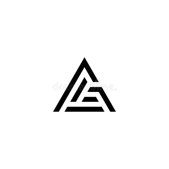 Abstract Triangular a Logo Design with Maze-Like Geometry Stock ...