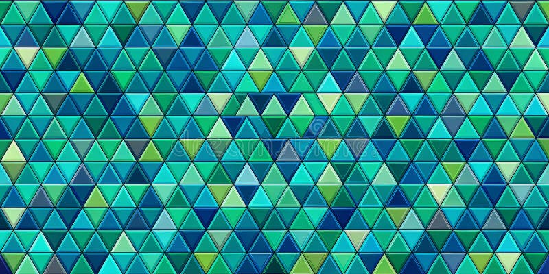 Abstract Triangular Mosaic Aqua, Teal, and Green Geometric Pattern ...