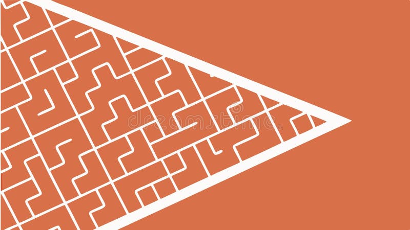 Abstract Triangular Pattern with Intricate Maze-like Lines, Vector ...