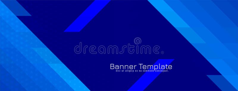 Abstract Triangular Pattern Mosaic Design Blue Color Banner Stock ...