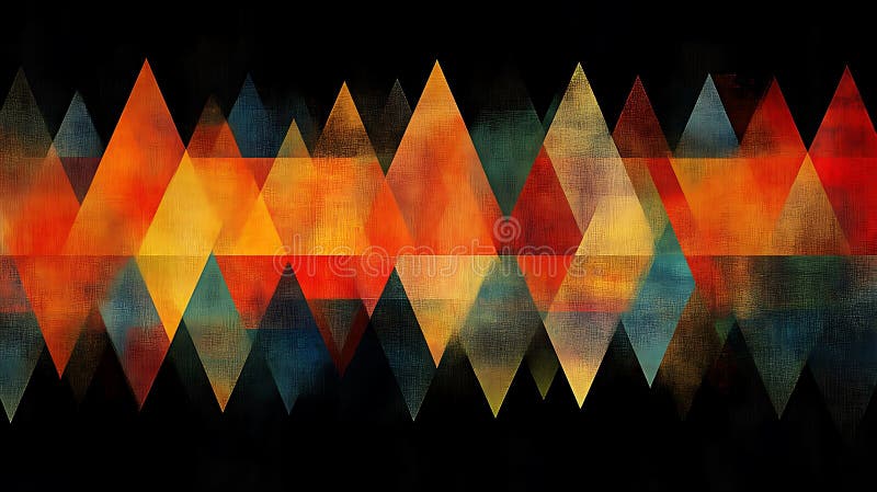 Abstract Triangular Pattern Warm Color Palette Design Stock Photos ...