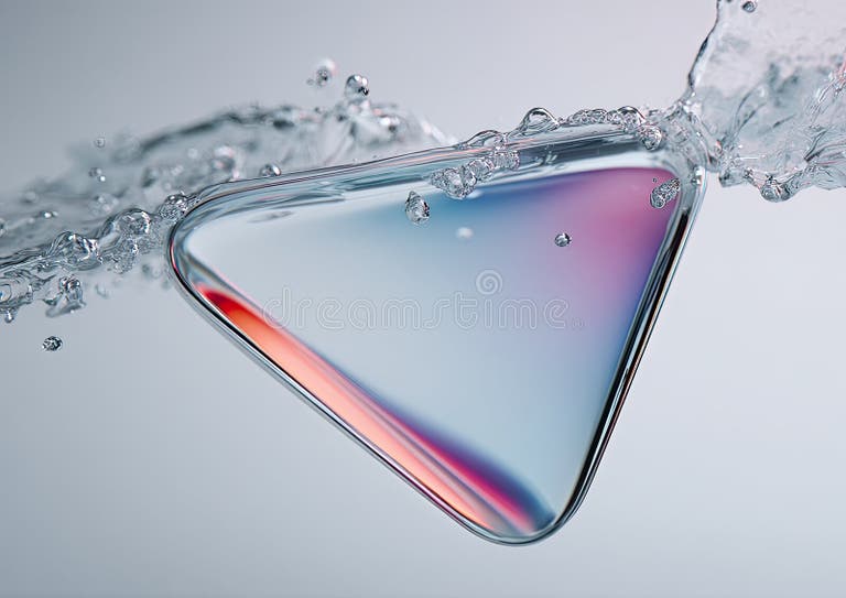 AI-Generated Triangular Prism in Water Stock Illustration ...