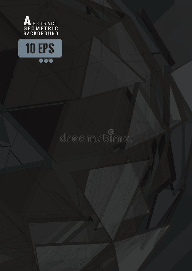 Abstract Gray Triangle Sphere on Connected Dots BG Stock Vector ...