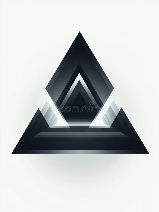 Unique Abstract Triangular Shapes in Shades of Black and White Create ...