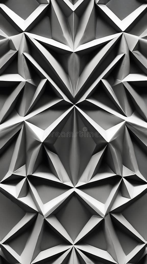 Triangular Tessellation Pattern in Black Featuring Multiple Angles and ...