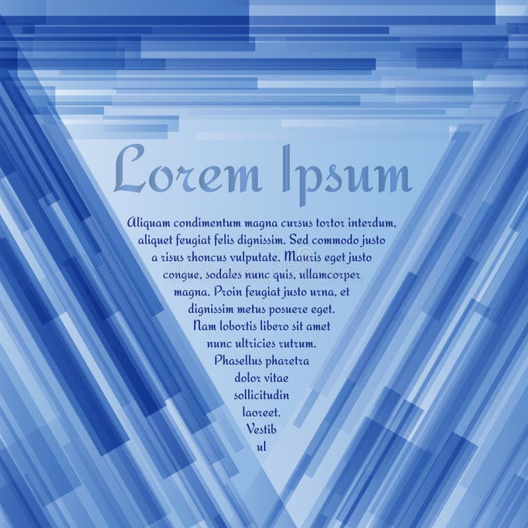 Abstract Triangular Text Layout of Blue Gradient Stock Vector ...