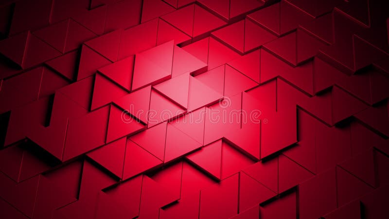 Abstract Triangular Tile Pattern Animation. Design. Wall of Small 3D ...