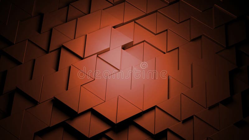 Abstract Triangular Tile Pattern Animation. Design. Wall of Small 3D ...