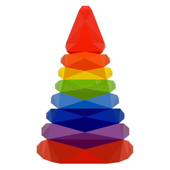 Abstract Triangular Toy Pyramid on White Stock Vector - Illustration of ...
