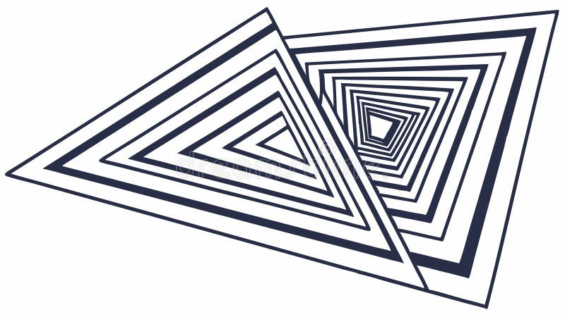 Abstract Triangular Tunnel Perspective Visual Vector, Futuristic Art ...