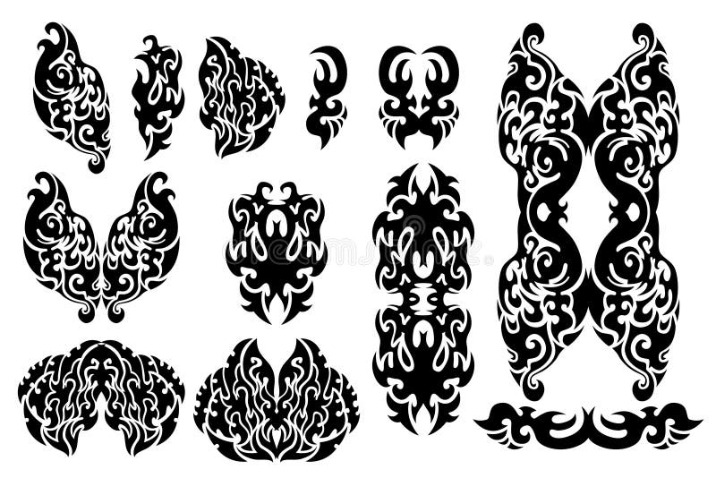 Abstract Tribal Black Shape Idea Number 3 Stock Illustration ...