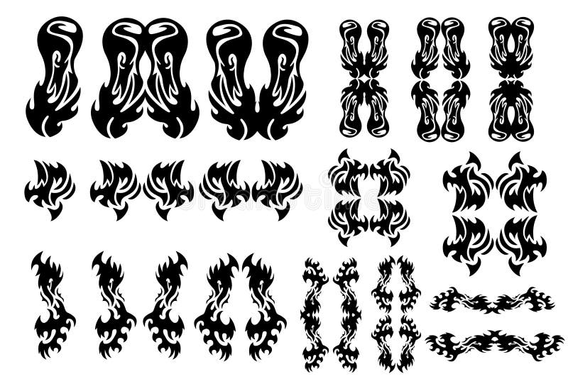 Abstract Tribal Black Shape Idea Number 20 Stock Illustration ...