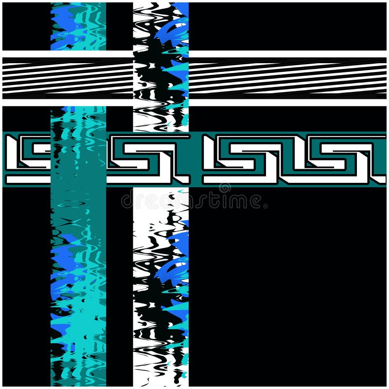 Abstract Tribal Ethnic Lines Print Background Stock Illustration ...