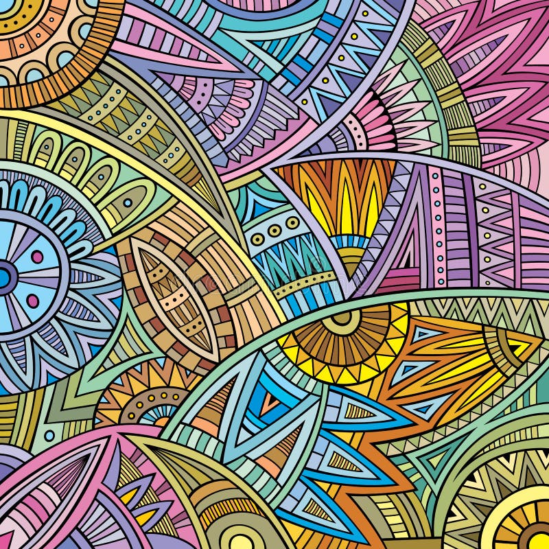 Abstract Tribal Ethnic Seamless Pattern Stock Vector - Illustration of ...