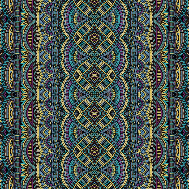 Abstract Tribal Ethnic Seamless Pattern Stock Vector - Illustration of ...