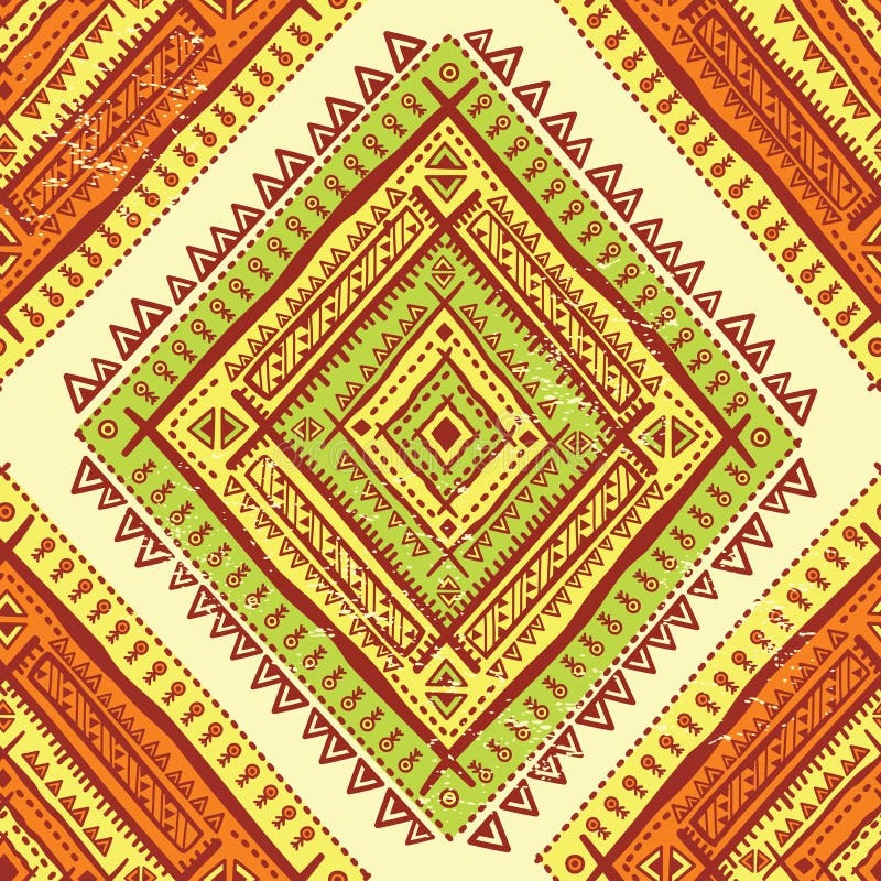 Abstract tribal pattern stock vector. Illustration of orange - 31155299