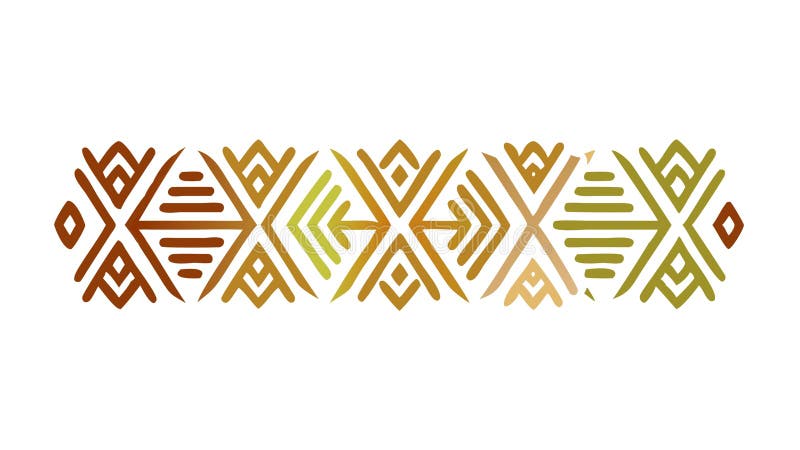 Abstract Tribal Pattern Horizontal Design, Vector Design Generative AI ...
