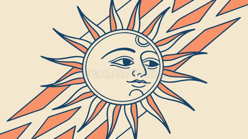 Abstract Tribal Sun Pattern, Symbolizing Energy and Ancient Art, Vector ...