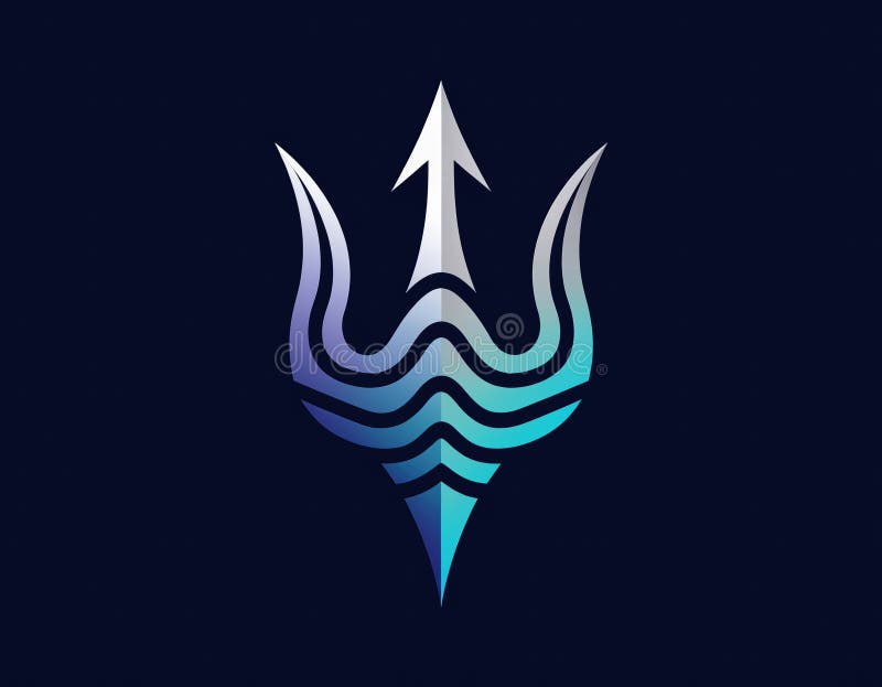 Stylized Trident Logo Design Concept Stock Photos - Free & Royalty-Free ...