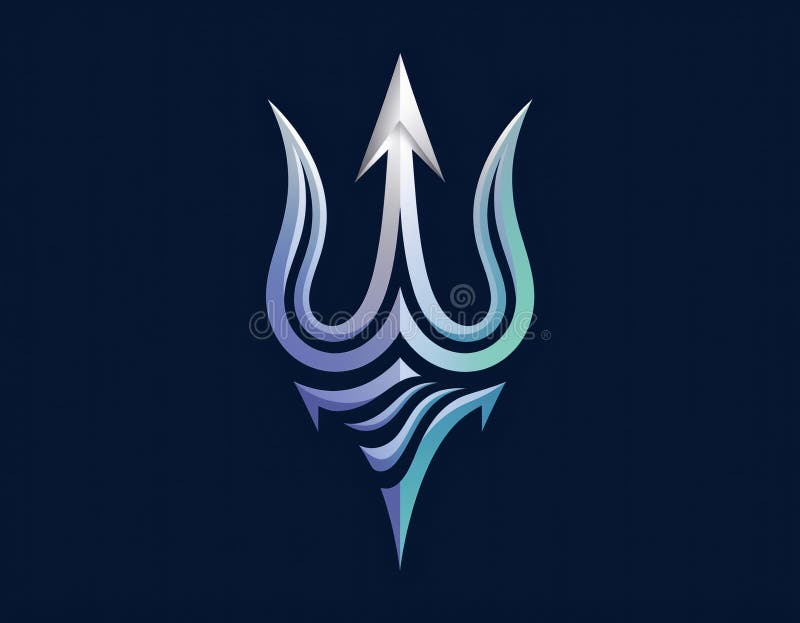 Abstract Trident Design Modern Logo Stock Illustration - Illustration ...