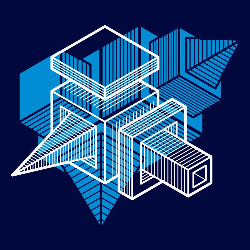 Abstract Trigonometric Construction, Vector Dimensional Design T Stock ...