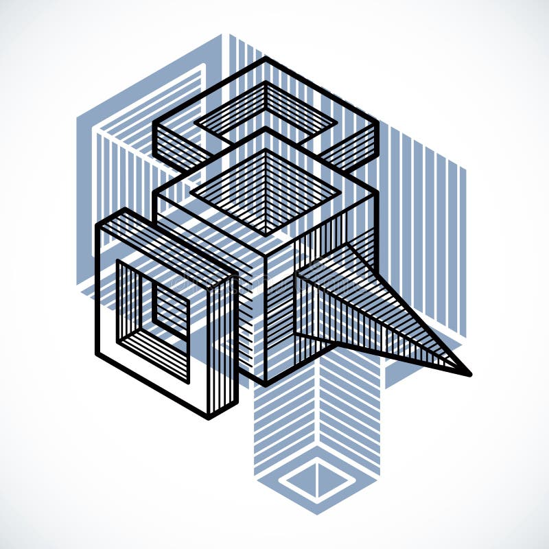 Abstract Trigonometric Construction, Vector Dimensional Design T Stock ...