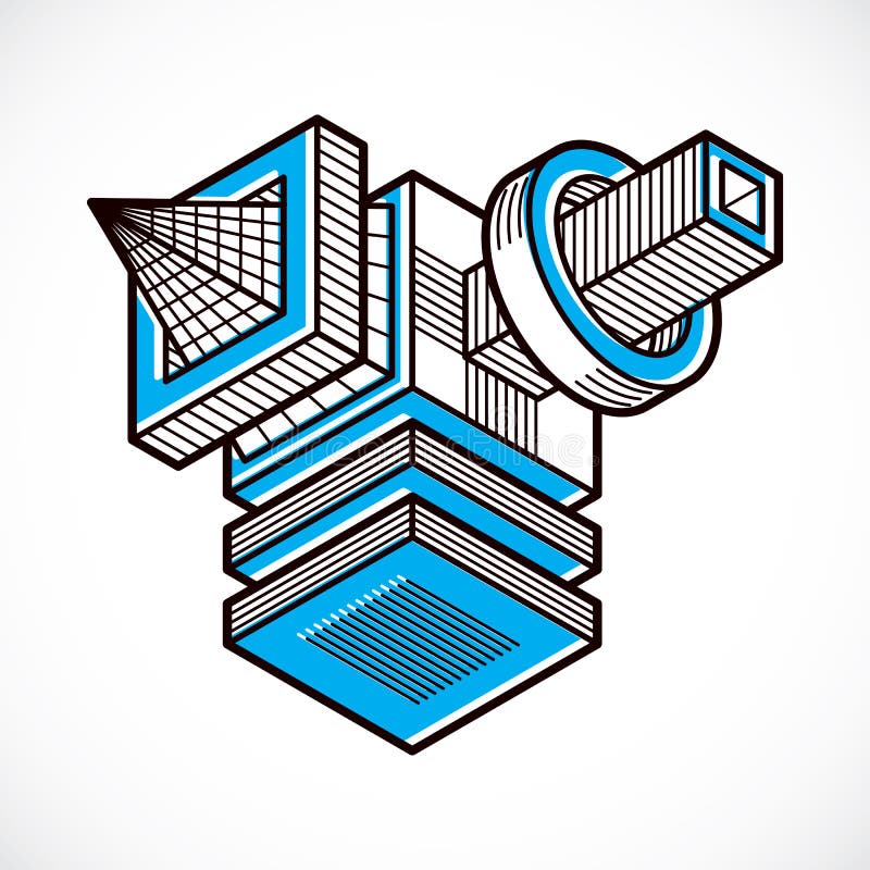 Abstract Trigonometric Construction, Vector Dimensional Design T Stock ...