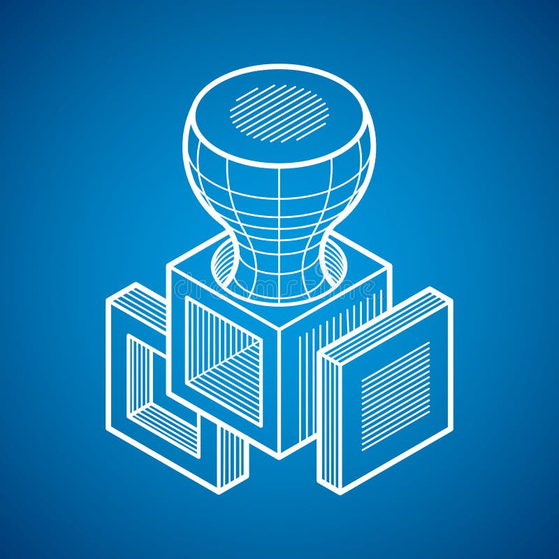 Abstract Trigonometric Construction, Vector Dimensional Design T Stock ...