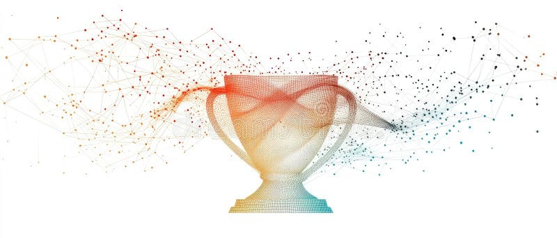 Abstract Trophy Made of Particles and Dots Stock Illustration ...