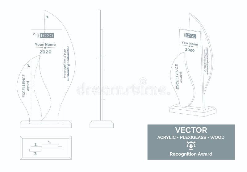 Abstract Trophy Vector Template, Business Trophy Distinction Award ...