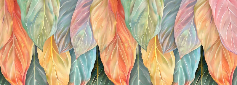 Abstract Tropical Leaf Texture, Nature Background, Creative Colorful ...