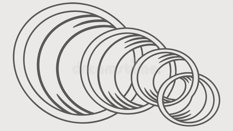 Abstract Tubular Shapes Creating a Dynamic Visual Pattern Vector Design ...