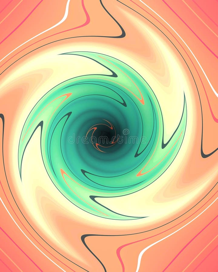 Abstract Tunnel, the Black Hole. Curvature of Surface. Curved Lines ...