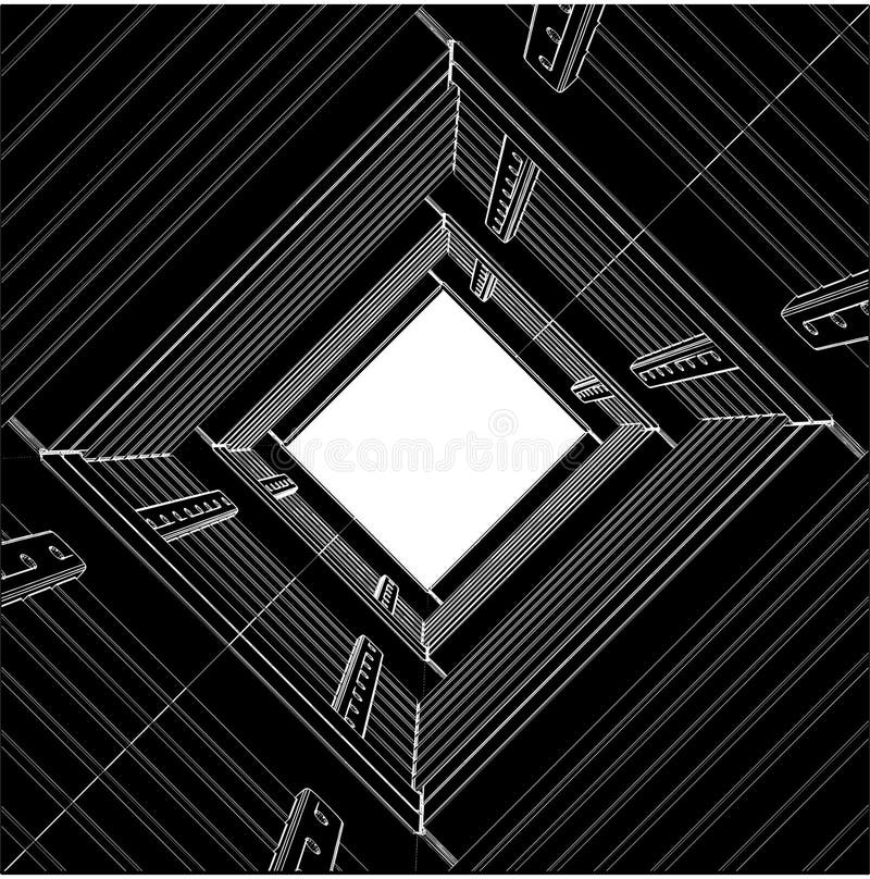 Abstract Grid Tile Tunnel Constructions Vector 121 Stock Vector ...