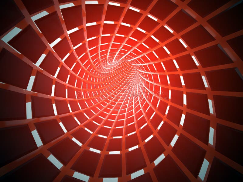 Abstract tunnel, 3D stock illustration. Illustration of shape - 61252713