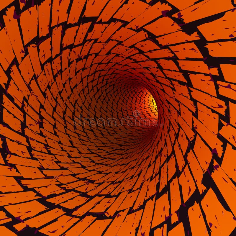 Abstract tunnel, 3D stock illustration. Illustration of striped - 77775988