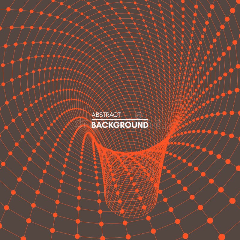 Abstract Tunnel Grid. 3d Vector Illustration Stock Vector ...