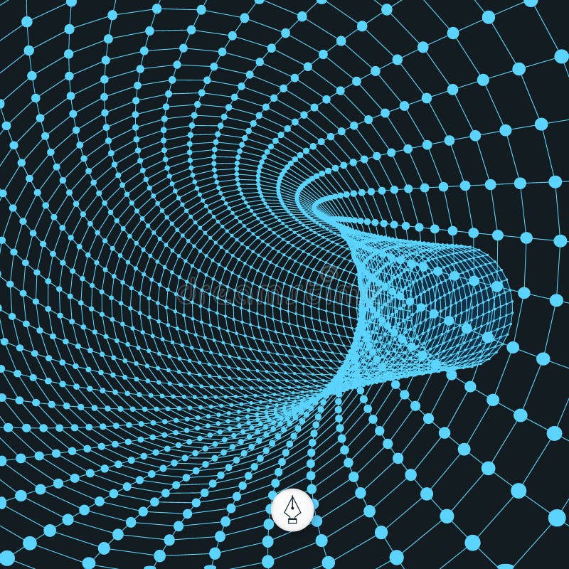 Abstract Tunnel Grid. 3d Vector Illustration Stock Vector ...
