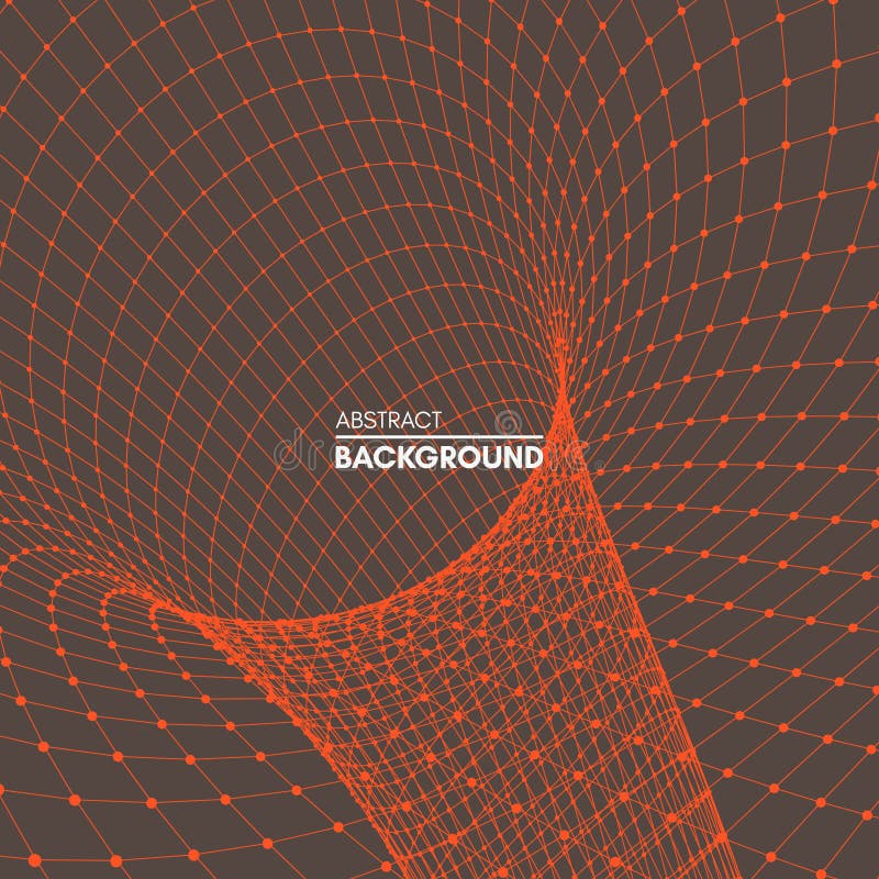 Abstract Tunnel Grid. 3d Vector Illustration Stock Vector ...