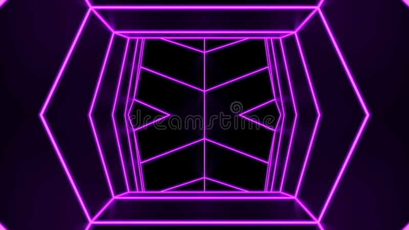 Abstract Tunnel with Moving Linear Pattern. Design. Linear Animation ...