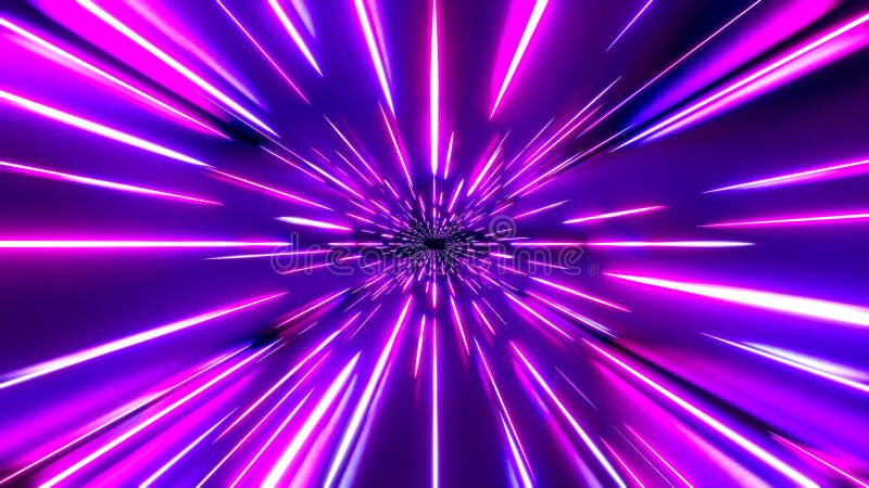 Abstract Tunnel with Rays of Light - Speed Concept Stock Footage ...